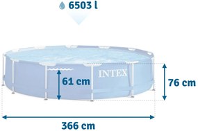 Zahradní bazén s konstrukcí 366 x 76 cm 6v1 INTEX 28210