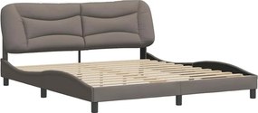 Rám postele bez matrace Hvar taupe 180 x 200 cm textil 3207790