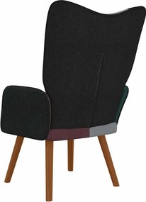 Relaxační křeslo patchwork textil 328195