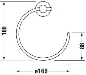 Duravit 99211000 - Nástěnný věšák na ručníky D-CODE lesklý chrom