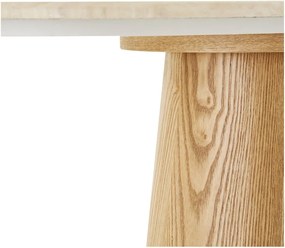 Krémový/v přírodní barvě konzolový stolek s deskou z kamene 40x130 cm Larvik – House Nordic