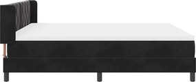Postel s boxspringem s čelo Černý 200 x 180 cm samet 3341536