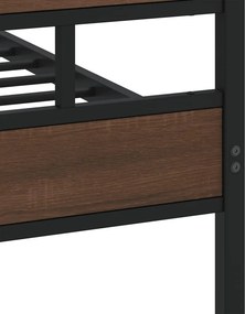 Kovový rám postele bez matrace hnědý dub 150 x 200 cm 3308476