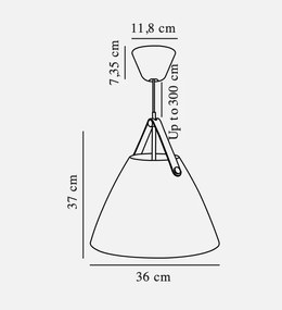 Nordlux Závěsné svítidlo Strap 36 Barva: Šedá