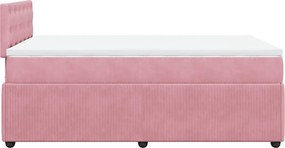 Box spring postel s matrací růžová 120 x 200 cm samet 3290027