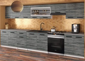 Kuchyňská linka Belini 320 cm šedá antracit Glamour Wood s pracovní deskou Julia Výrobce