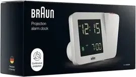 Braun BC15 bílá / Digitální budík / LCD / DCF (Rádiem řízené) / 1x AA