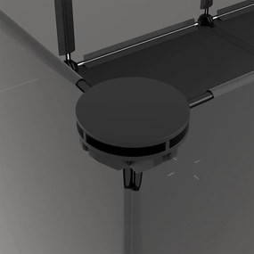 Klec pro malá zvířata černá 144 x 74 x 46,5 cm PP a ocel 340571