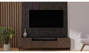 Televizní stolek RTV Sento Dub řemeslný-černá 200 cm