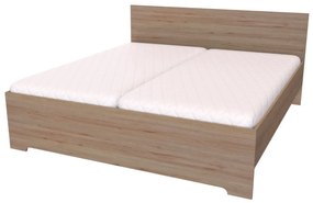 Dvoulůžková retro postel DINO, 180×200 cm Dekor: Dub grande