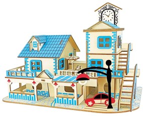 Woodcraft construction kit Woodcraft Dřevěné 3D puzzle Přímořská destinace