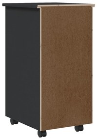 Zásuvková skříňka na kolečkách MOSS šedá masivní borové dřevo - Default Title