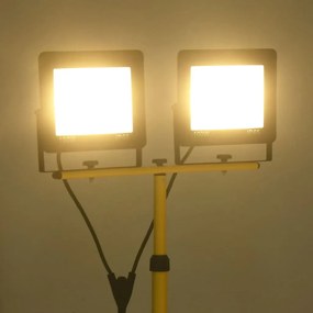 vidaXL Marketos LED reflektor se stojanem 2 x 100 W teplé bílé světlo