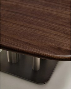 Jídelní stůl v dekoru ořechu 121x121 cm Melvar – Kave Home