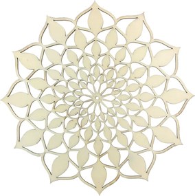 AMADEA Dřevěná dekorace mandala přírodní 20 cm
