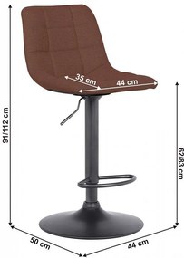Tempo Kondela Barová židle, hnědá/černá, LAHELA