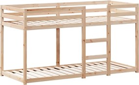 Patrová postel se střechou 80 x 200 cm masivní borové dřevo 3281994