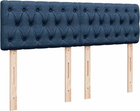 Box spring postel s matrací modrá 140x190 cm textil 3287464