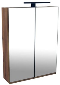 BPS-koupelny Zrcadlová skříňka závěsná Atica GO 60 ZS LED-B s osvětlením Any LED 30 B, černá