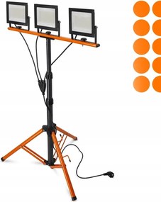 LED Reflektor se stojanem 3xLED/50W/230V 4500K IP65 černá/oranžová
