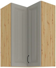 Kuchyňská skříňka Stilo 60x60 GN-90 2F (90°) korpus dub artisan, dvířka světle šedá CLAY