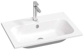 Ravak Chrome Slim - Umyvadlo 70x49 cm, s přepadem, s otvorem pro baterii, bílá XJG01170001