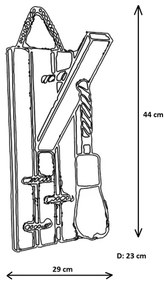 Nástěnné svítidlo AHSAP 1xE27/40W/230V borovice ořech