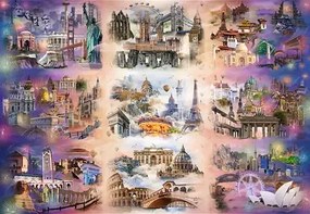 Trefl - Puzzle - UFT Města za oblaky / 13500 dílků / 198.6 x 137.6 cm