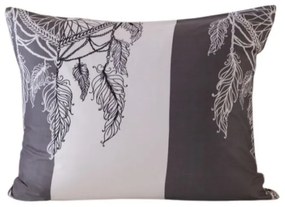 Povlak na polštář z mikrovlákna TIRSO 50x70 cm, šedo-bílý