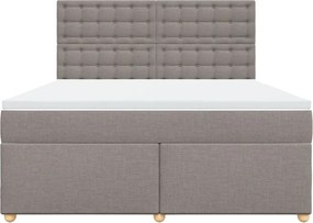 Box spring postel s matrací taupe 180x200 cm textil 3291377