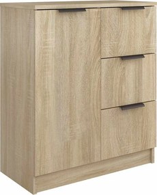 Příborníky 2 ks dub sonoma 60 x 30 x 70 cm kompozitní dřevo 3115790