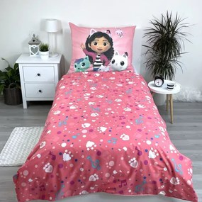 Jerry Fabrics Povlečení Gabbys Dollhouse 02 140x200, 70x90 cm