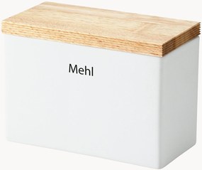 Skleněná dóza's víčkem z kaučukového dřeva Mehl