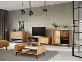 Massive home | Komoda s barem, dub, barva přírodní dub, kolekce Modern Loft
