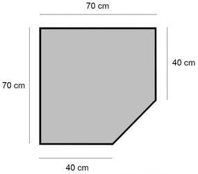 Rohový regál 2400x700x400x425 mm zinkovaný 6-policový, nosnost 900 kg