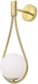 Toolight - skleněná nástěnná lampa E27 60W APP603-1W, zlatá, OSW-08996