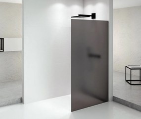 Polysan Architex Black Matt walk-in sprchová zástěna 116 x 210 cm černá kouřové matné sklo AXB120SM