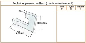 In-Design Nábytkový věšák ANDY imitace nerezi