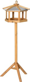 Ptačí budka PawHut se stojanem a zinkovou střechou 113x40x40 cm, ptačí budka odolná proti povětrnostním vlivům pro zahradu a terasu