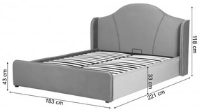 Čalouněná postel Sunrest II 160x200 černá