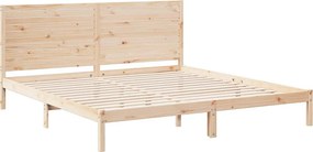 Prodloužený rám postele bez matrace 200 x 220 cm masivní dřevo 3309319
