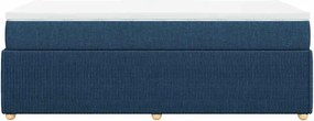 Box spring postel s matrací modrá 100 x 200 cm textil 3285552