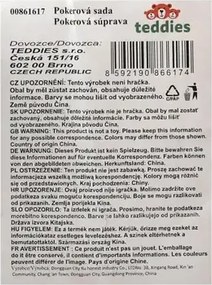 TEDDIES Poker sada v kufříku / Společenská hra / 100 žetonů / 2 balíčk