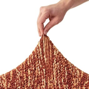 Bielastické potahy UNIVERSO NOVÉ žíhané cihlové klubové křeslo (š. 50 - 70 cm)