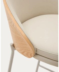 Béžová/v přírodní barvě barová židle (výška sedáku 77 cm) Eamy – Kave Home