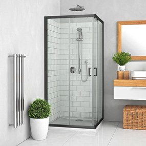 Čtvercový nebo obdélníkový sprchový kout s dvoudílnými posuvnými dveřmi LLS2 1900 mm 875–890 460 Intimglass O Brillant LLS2/900 SMONT 554-9000000-00-21