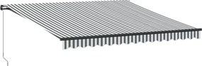 Ručně zatahovací markýza s LED antracitová a bílá 400 x 350 cm 3215809