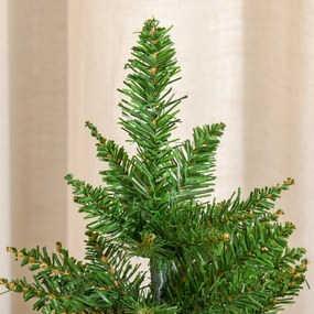 Aosom Mini vánoční stromek s umělým sněhem, vysoký 60 cm, s betonovým stojanem, vícebarevný