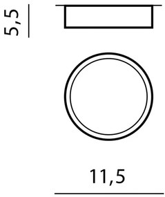 LED stropní svítidlo Monza R 12 4000K bílé