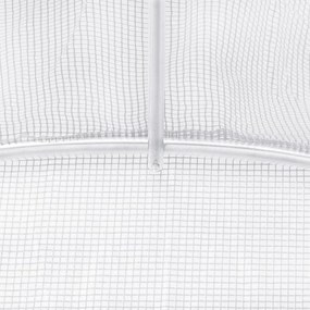 vidaXL Skleník s ocelovým rámem 36 m² 6 x 6 x 2,85 m [3188117] Barva: Bílá